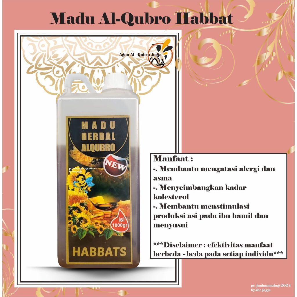 Jual Madu Herbal Habbat habbatussauda jinten hitam Al Qubro kemasan 1kg ...