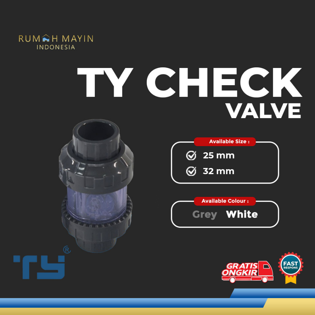 Jual TY Aquarium Check Valve Transparan Pipa Pipe U – PVC by 3 Pawns | Shopee Indonesia