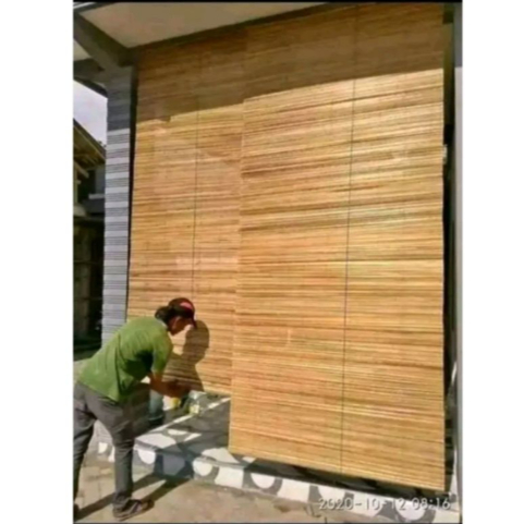 Jual kerey tirai Lebar 3x3 Tinggi krey tirai sawit bambu plus katrol ...