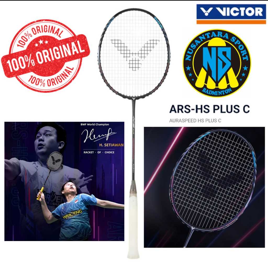 Jual Raket Badminton Victor Auraspeed Hypersonic Plus / ARS HS Plus C | Shopee Indonesia