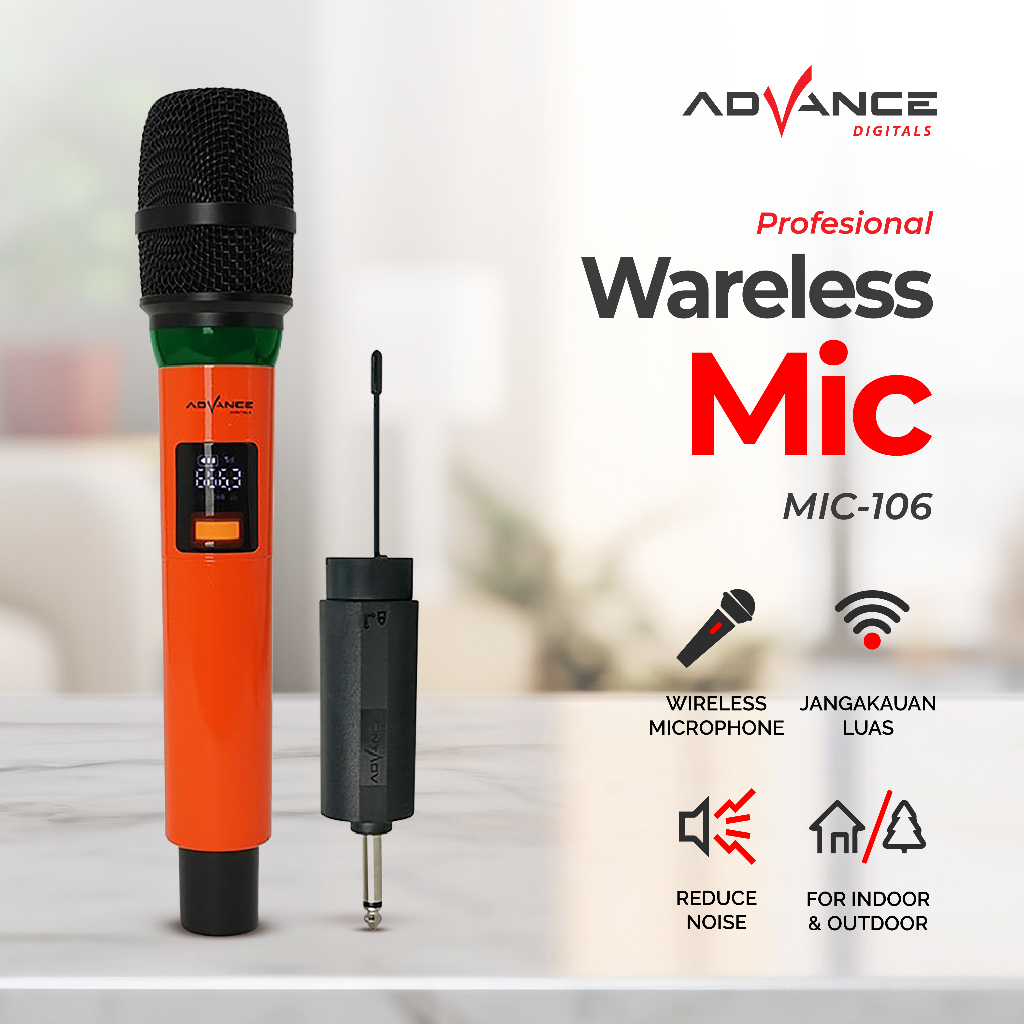 Jual Advance MIC-106 Microphone Profesional Mic Wireless Bisa di ...