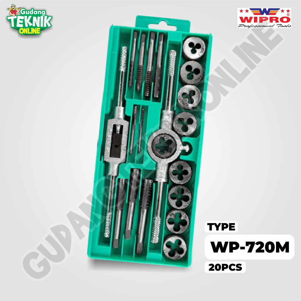 Jual WIPRO Hand Tap Die 1 SET 20Pcs 40Pcs WIPRO WP740M WP720M / Alat ...