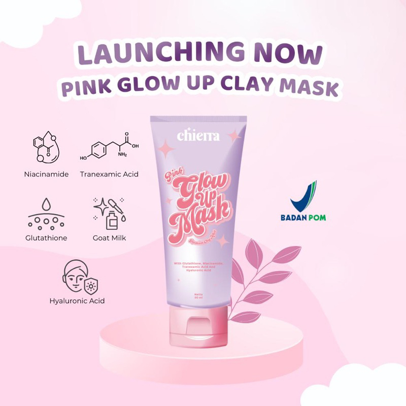 Jual PROMO !!! Pink Glow Up Mask by Chierra Beauty Mencerahkan Kulit ...