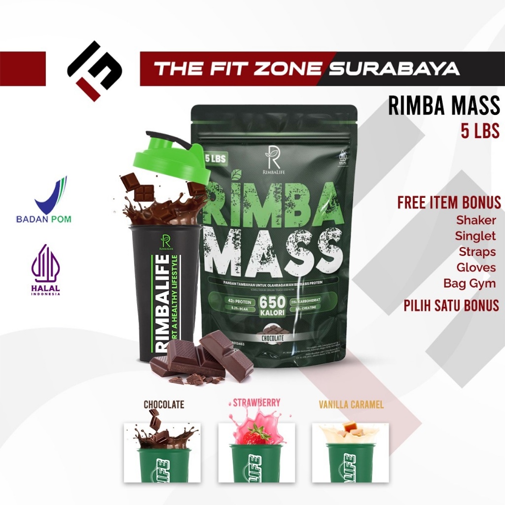 Jual RIMBALIFE Rimba Mass 5 lbs / 2.500 Gram Supplement Fitness Weight ...