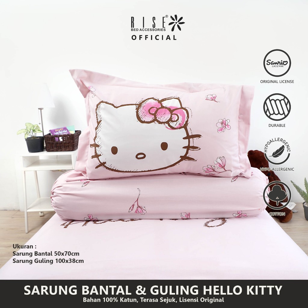 Jual Sarung Bantal Guling Deffect Hello Kitty Sanrio License My Star ...