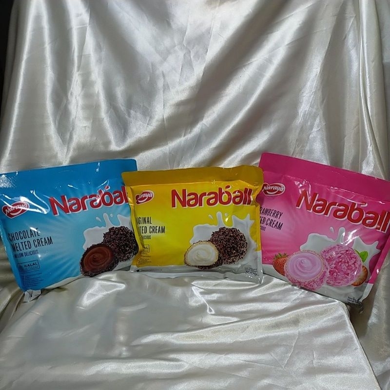 Jual NARABALL melted cream 300gr/Wafer ball Strawberry, Chocolate ...
