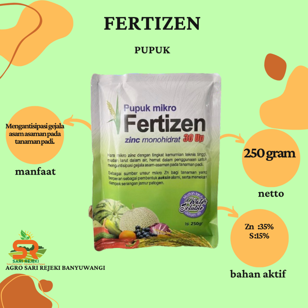 Jual PUPUK MIKRO FERTIZEN ZINC MONOHIDRAT 30 Up | Shopee Indonesia