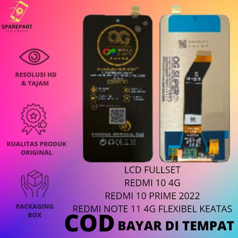 Jual LCD FULLSET XIAOMI REDMI 10 4G / 10 PRIME 2022 ORIGINAL ...