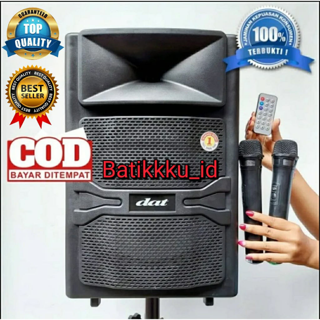 Jual Speaker Aktif Portable DAT DT1210FT DT 1210 FT ORIGINAL 12 INCH ...