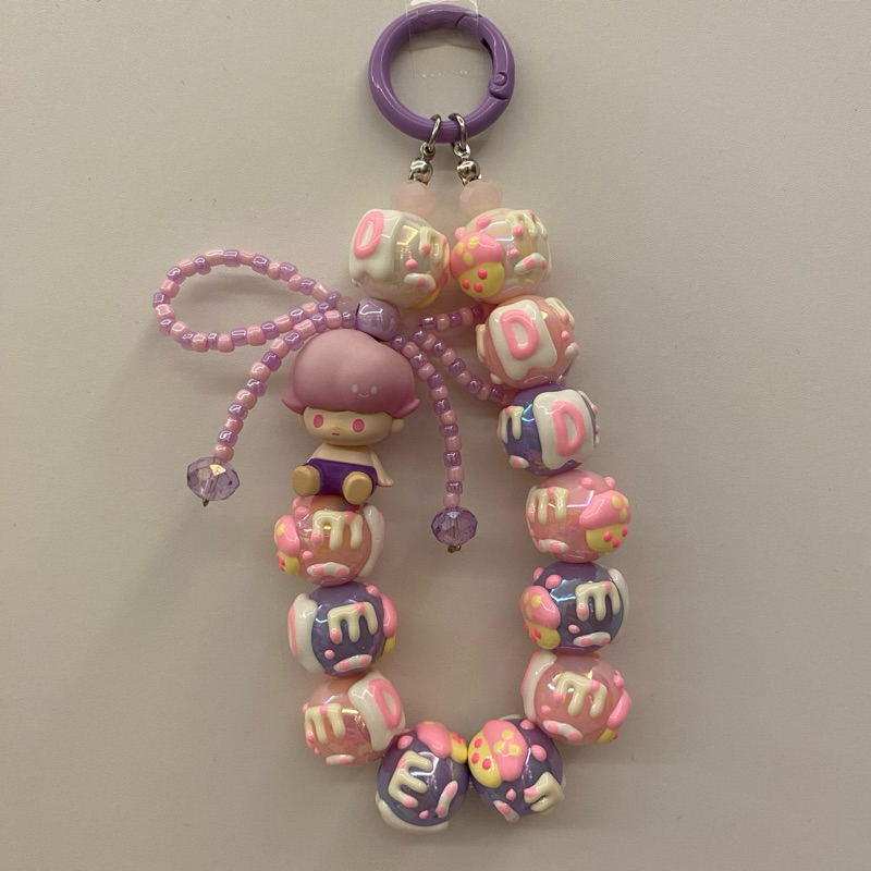 Jual POP MART POPBEAN DIMOO PURPLE PHONE STRAP | POPMART POP BEAN ...