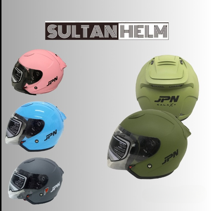 Jual HELM MOTOR HALF FACE STANDAR JPN GALAXY SOLID ORIGINAL SNI DEWASA ...