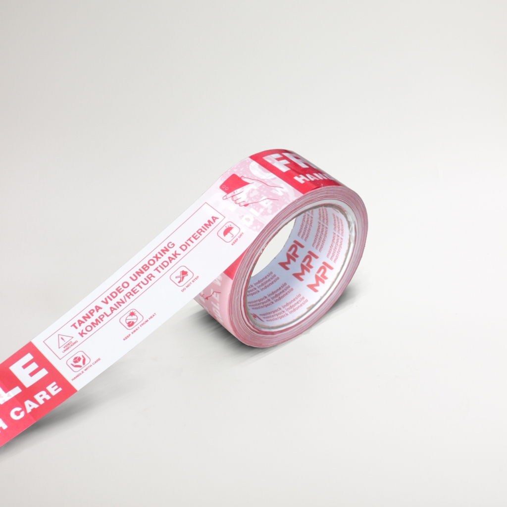 Jual Lakban Fragile Unboxing 45 mm X 300 Yard | Lakban Fragile Unboxing ...