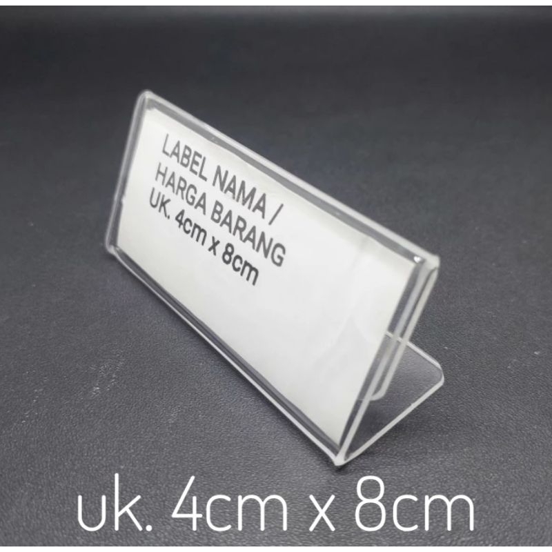 Jual Acrylic Label Nama / Akrilik Label / Acrylic Harga / Price Tag ...
