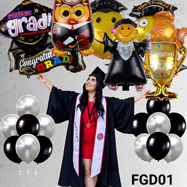 Jual DAHSYAT FGD1 Balon foil congratulation graduation sarjana piala ...