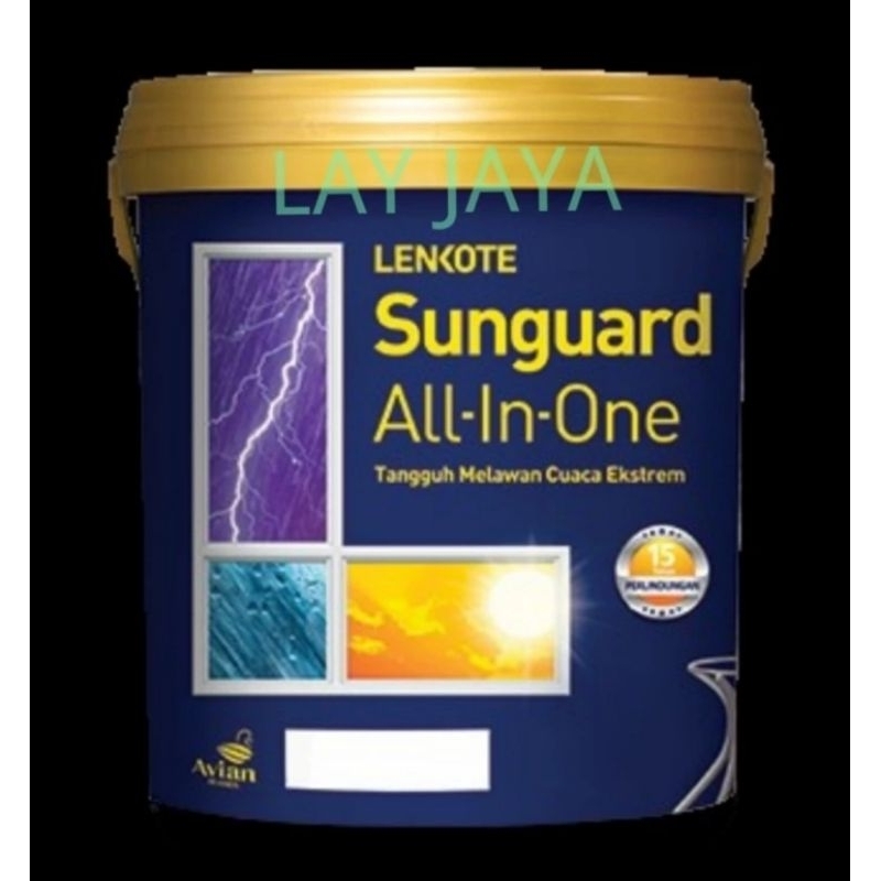Jual Cat Tembok Exterior Lenkote Sunguard All In One White - 20ltr ...