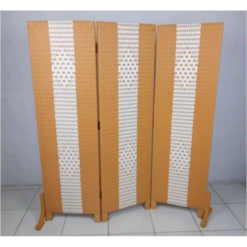 Jual sketsel partisi pembatas penyekat ruangan lipat portable rotan ...