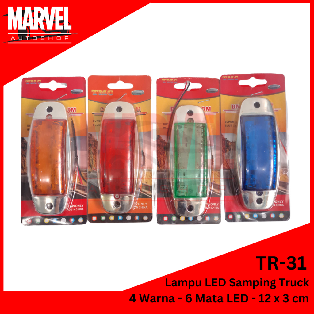 Jual LAMPU LED SAMPING BAK TRUCK TRUK KOTAK 24 VOLT 4 WARNA LIGHT 6 ...