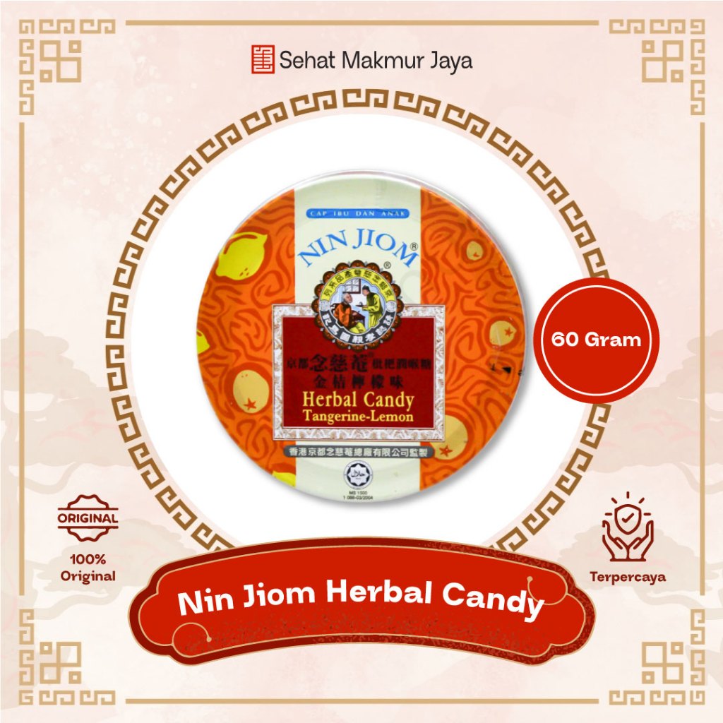 Jual Nin Jiom Herbal Candy Tangerine-Lemon Isi 60gr - Permen Nin Jiom ...