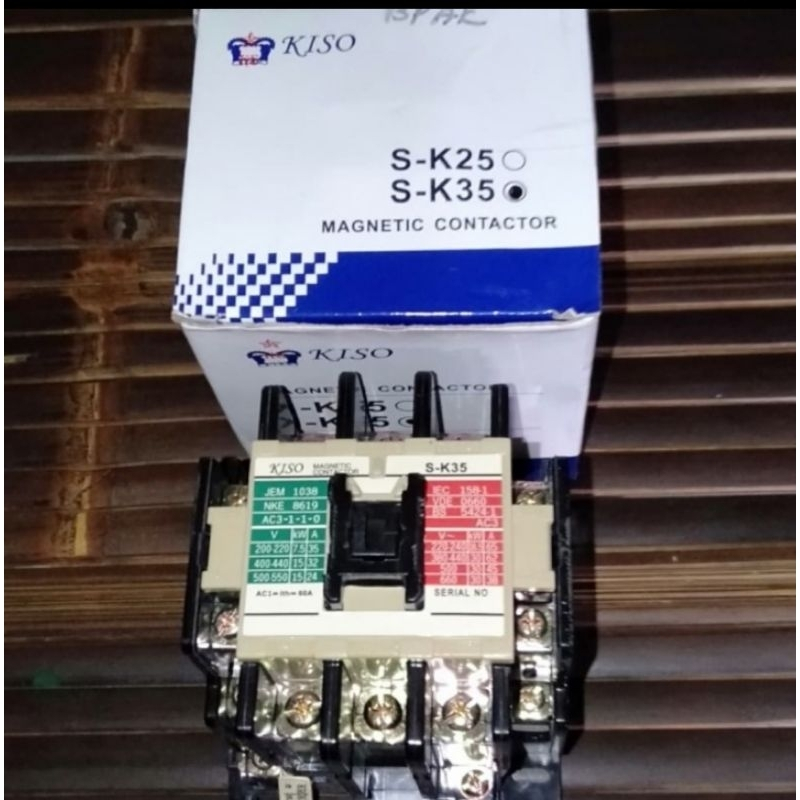 Jual kontaktor listrik SK 35 kiso 60 a kontaktor magnet listrik Good QUALITY | Shopee Indonesia