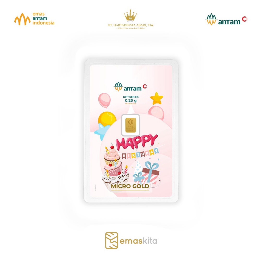 Jual KODE V54J Logam Mulia Antam x Hartadinata Birthday Cake 25 Gr ...