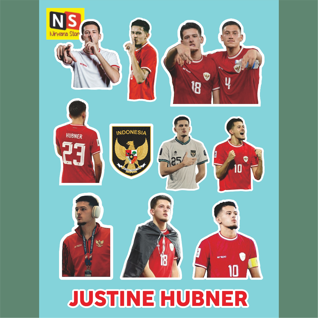 Jual Stiker Justin Hubner Timnas - Stiker Pack Tumbler Laptop Koper ...