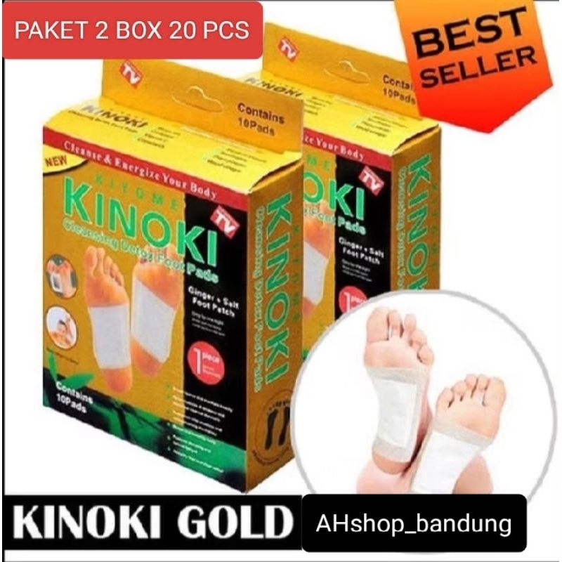 Jual PROMO 2 BOX 20 PADS KOYO KAKI KINOKI GOLD DETOK HERBAL ORIGINAL | Shopee Indonesia