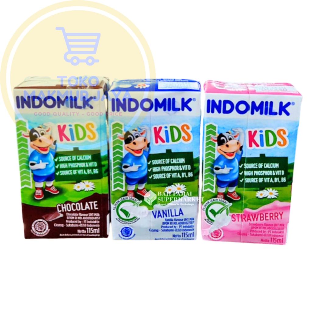 Jual 3 PCS | INDOMILK KIDS SUSU KOTAK 115ml | Shopee Indonesia