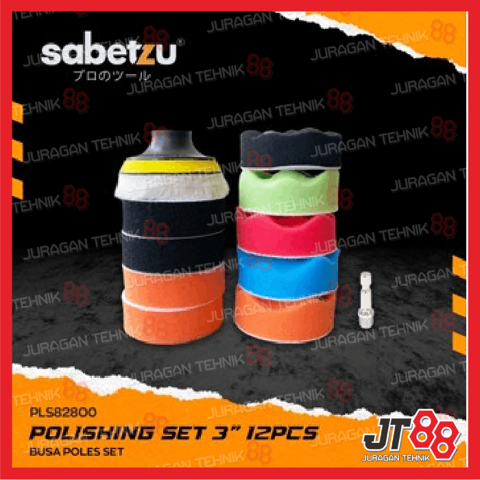Jual Busa poles 3 inch set 12pcs sponge polishing set spon pad set ...