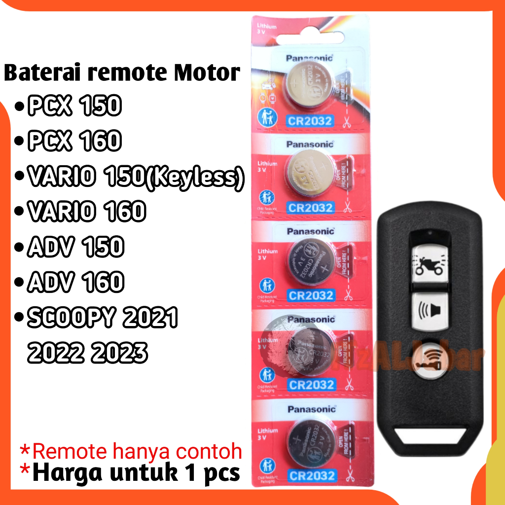 Jual Baterai remote motor PCX 150 160 Batre remot keyless PCX Original ...