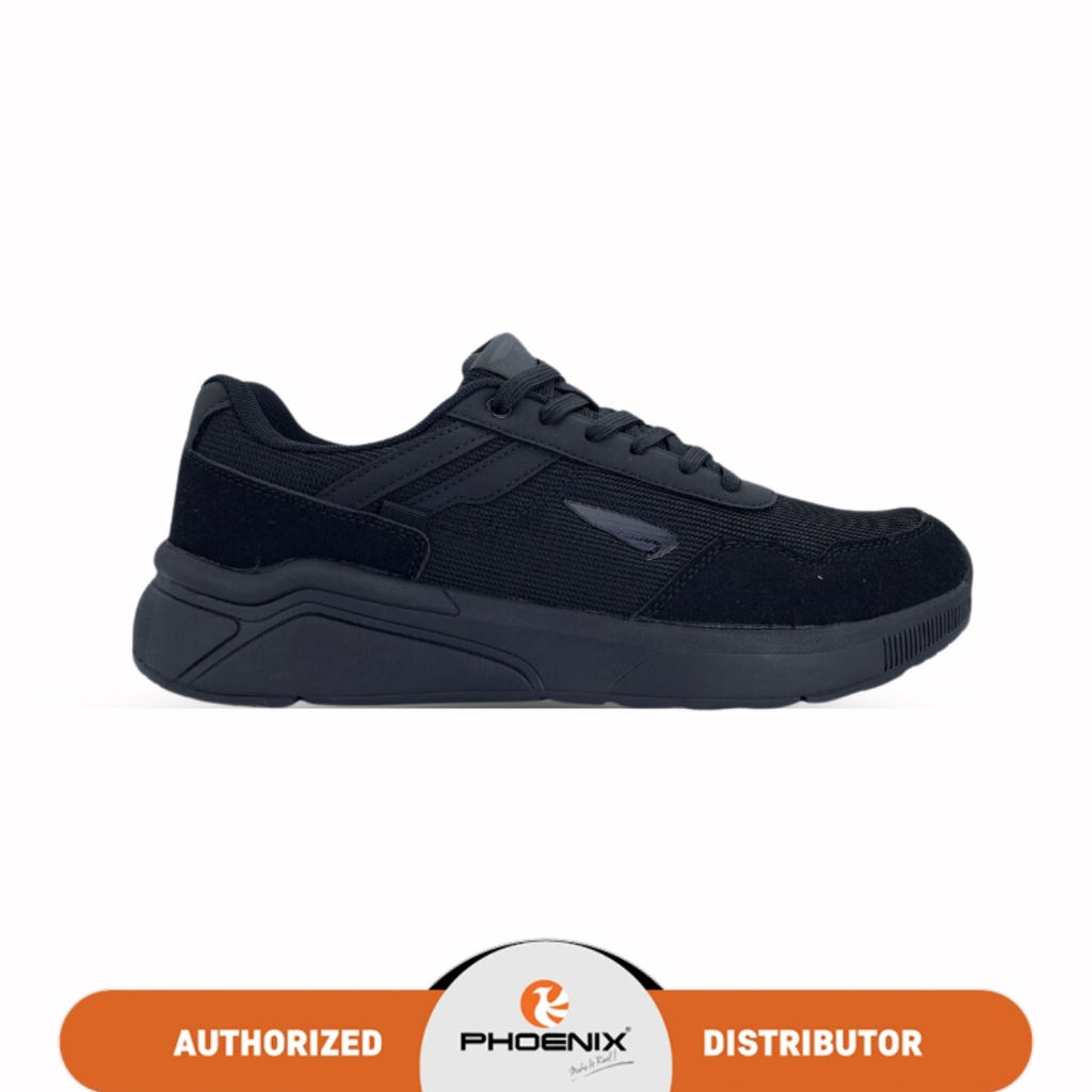 Jual Phoenix Arata Sepatu Running Pria - All Black | Shopee Indonesia