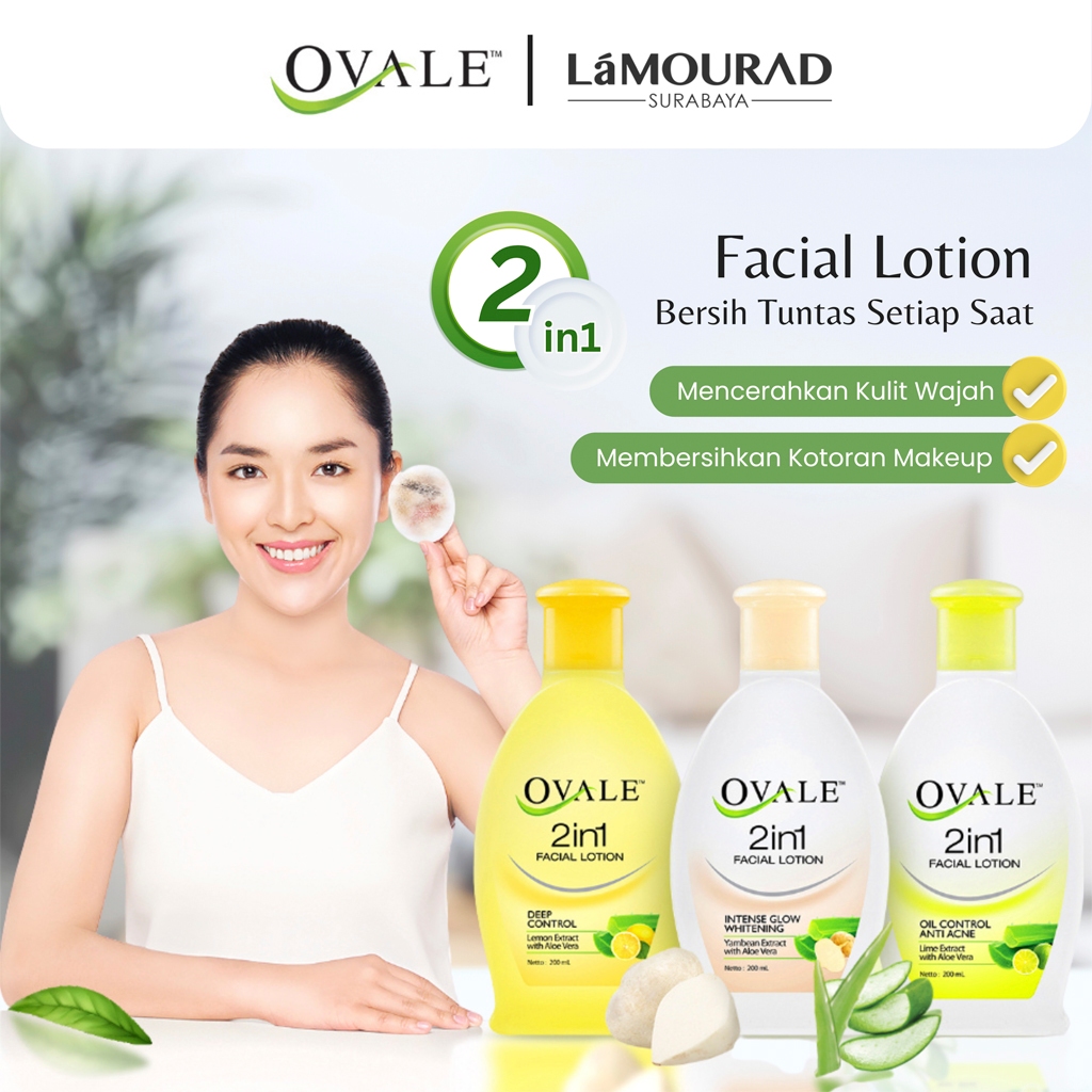 Jual Ovale 2in1 Facial Lotion 60ml/100ml/200ml | Deep Control - Anti ...
