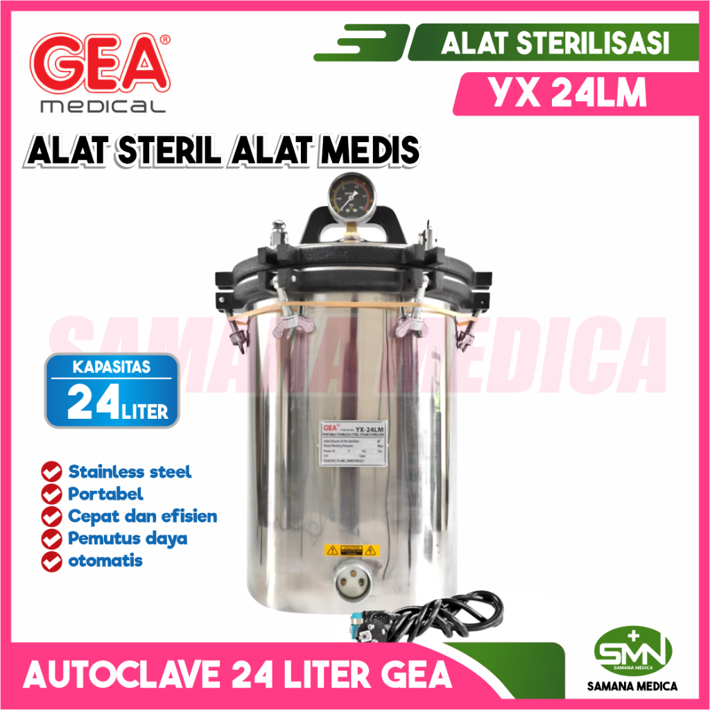 Jual Autoclave 24 Liter GEA YX 24LM Tanpa Timer - Alat Steril ...