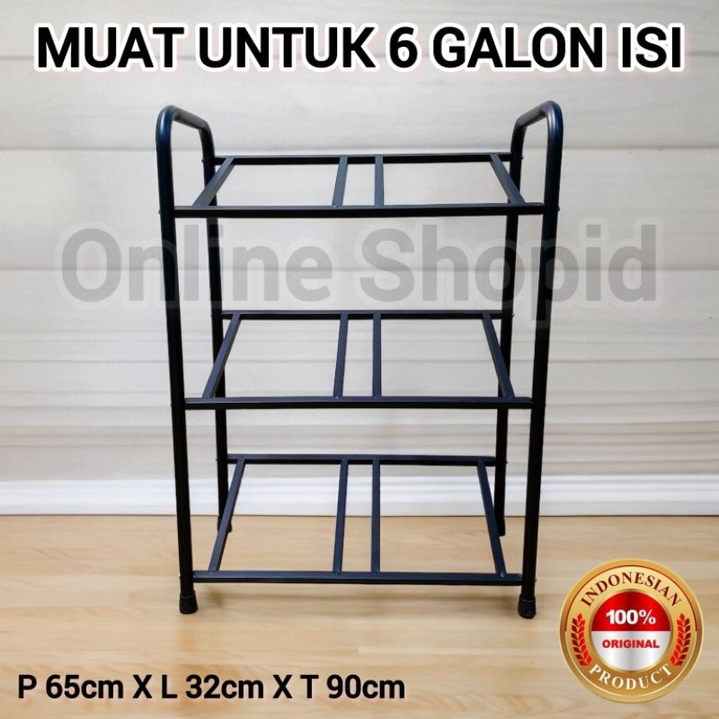 Jual Rak Galon / Tempat Air Galon 3 Susun Muat 6 Galon Isi Kuat Dan ...