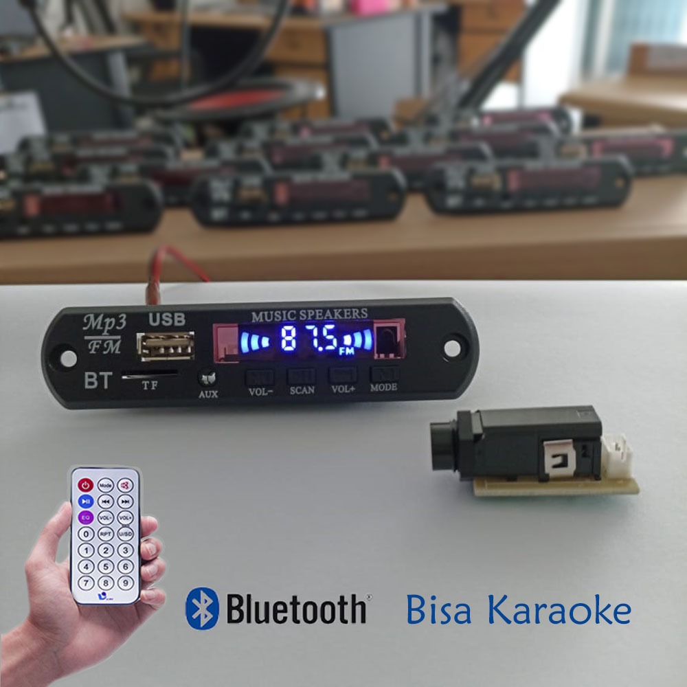 Jual Kit Modul MP3 Musik Bluethooth 12V V8.7 AUX USB Record dan Karaoke ...
