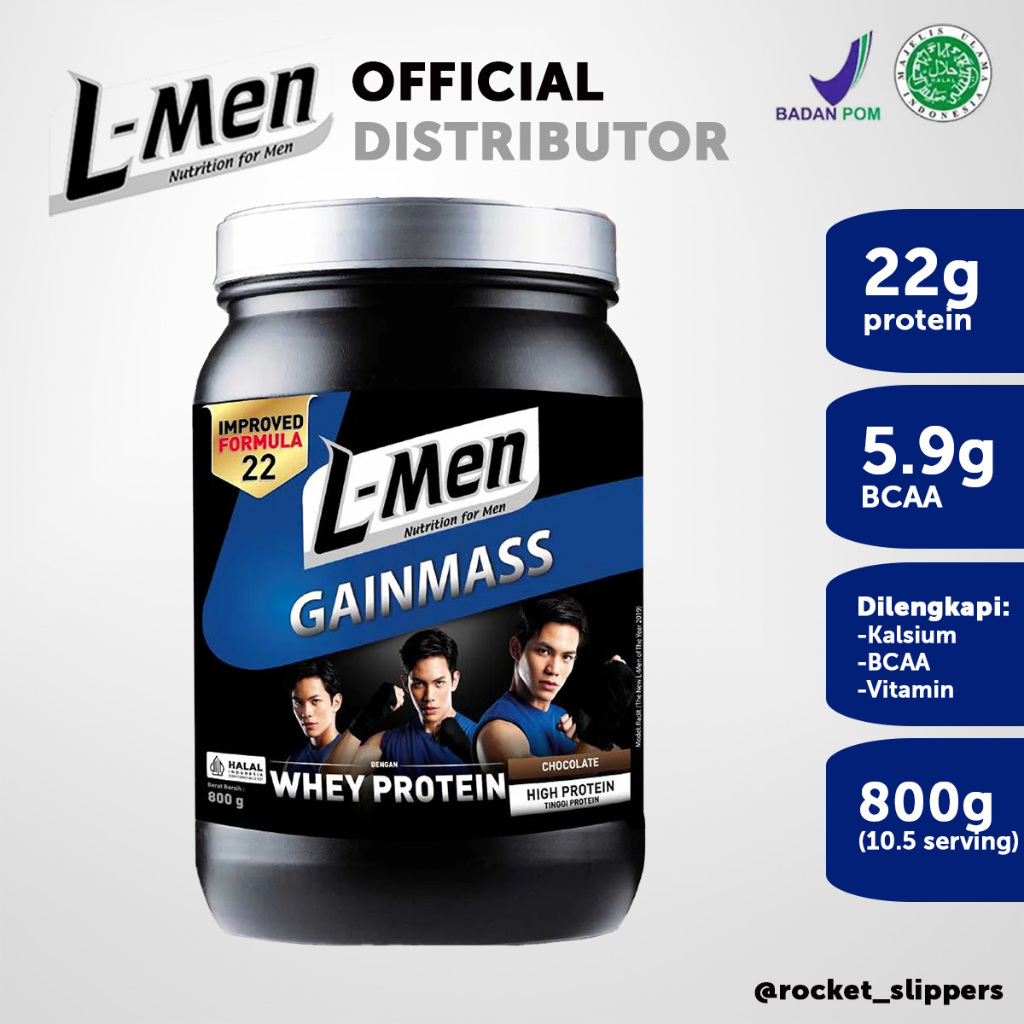 Jual L-Men Gain Mass 500 gram & 800 gram - Lmen GainMass Suplemen Penambah Massa Otot Tinggi ...