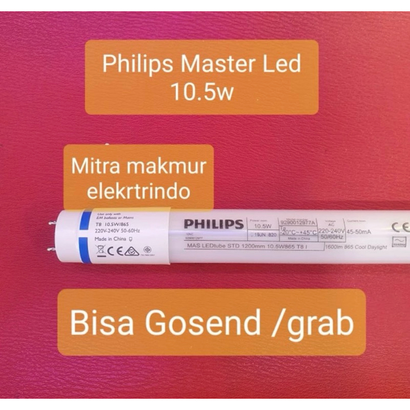 Jual tl led master philips 10.5watt 120cm philips master 10w | Shopee ...