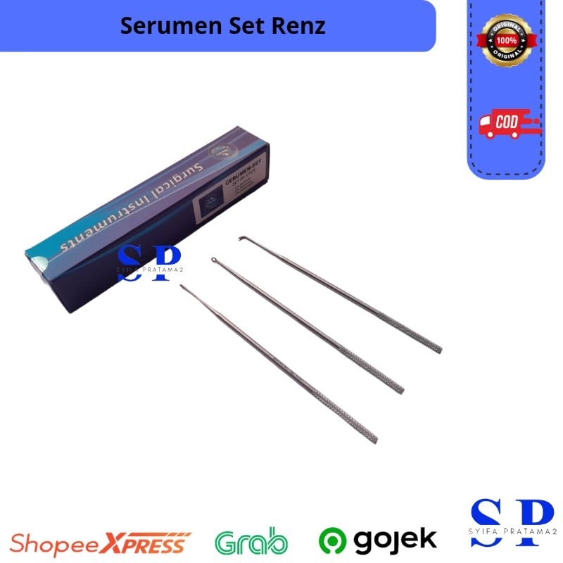 Jual Alat Medis Serumen Set RENZ Cerument Set THT Instruments Serumen ...