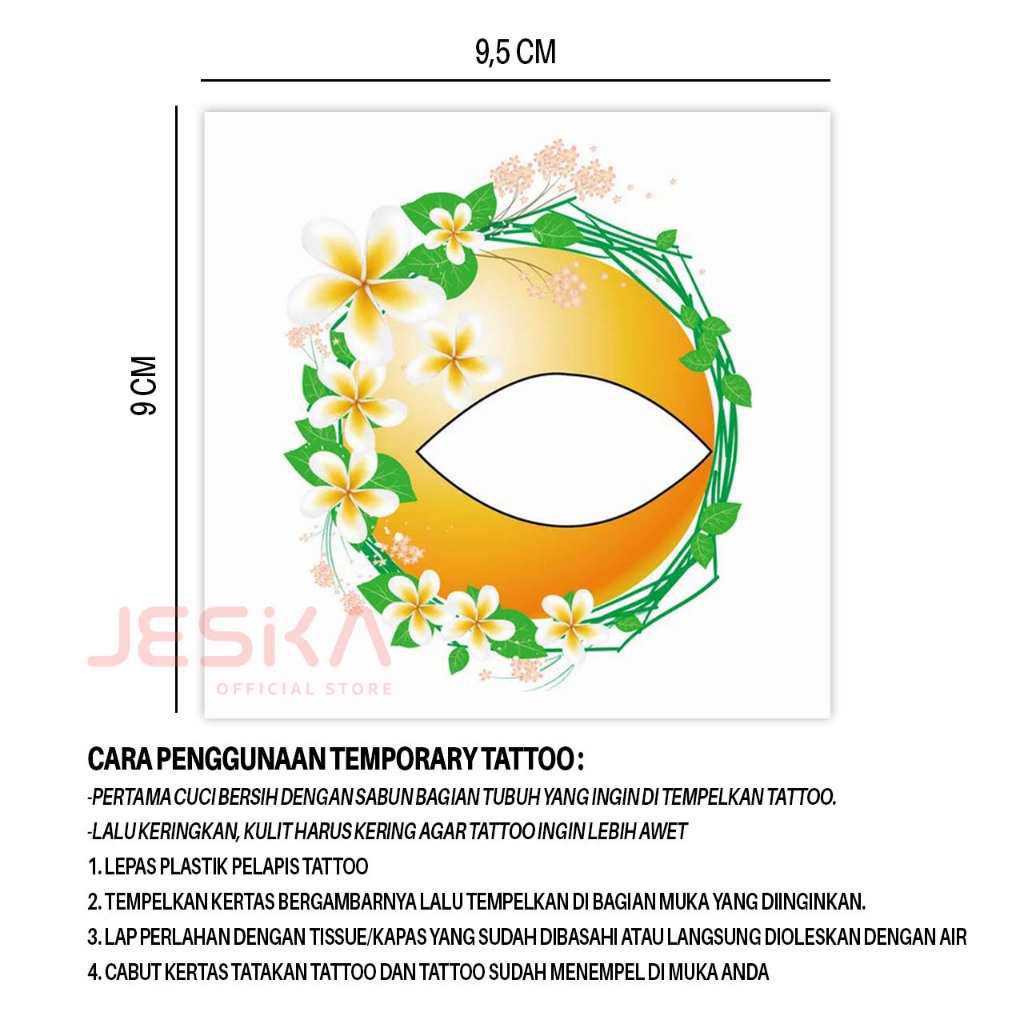 Jual Stiker tattoo temporary semi permanen wajah mata besar motif star ...