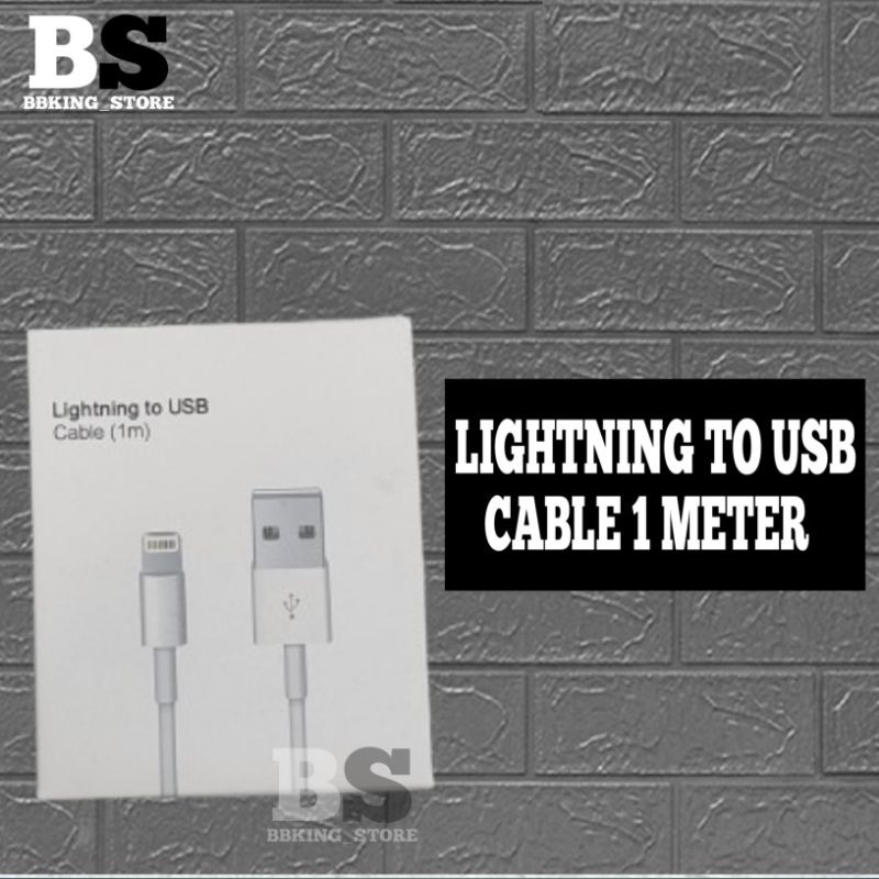 Jual Lightning To USB Cable 1 Meter Original | Shopee Indonesia