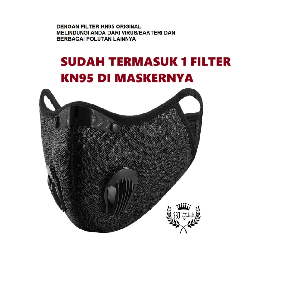 Jual Masker motor premium tebal mountainpeak dengan filter KN95 riding ...