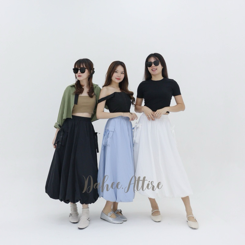 Jual Minji Skirt - Rok Balon Wanita Midi Skirt Rok Pita Balon Rok ...