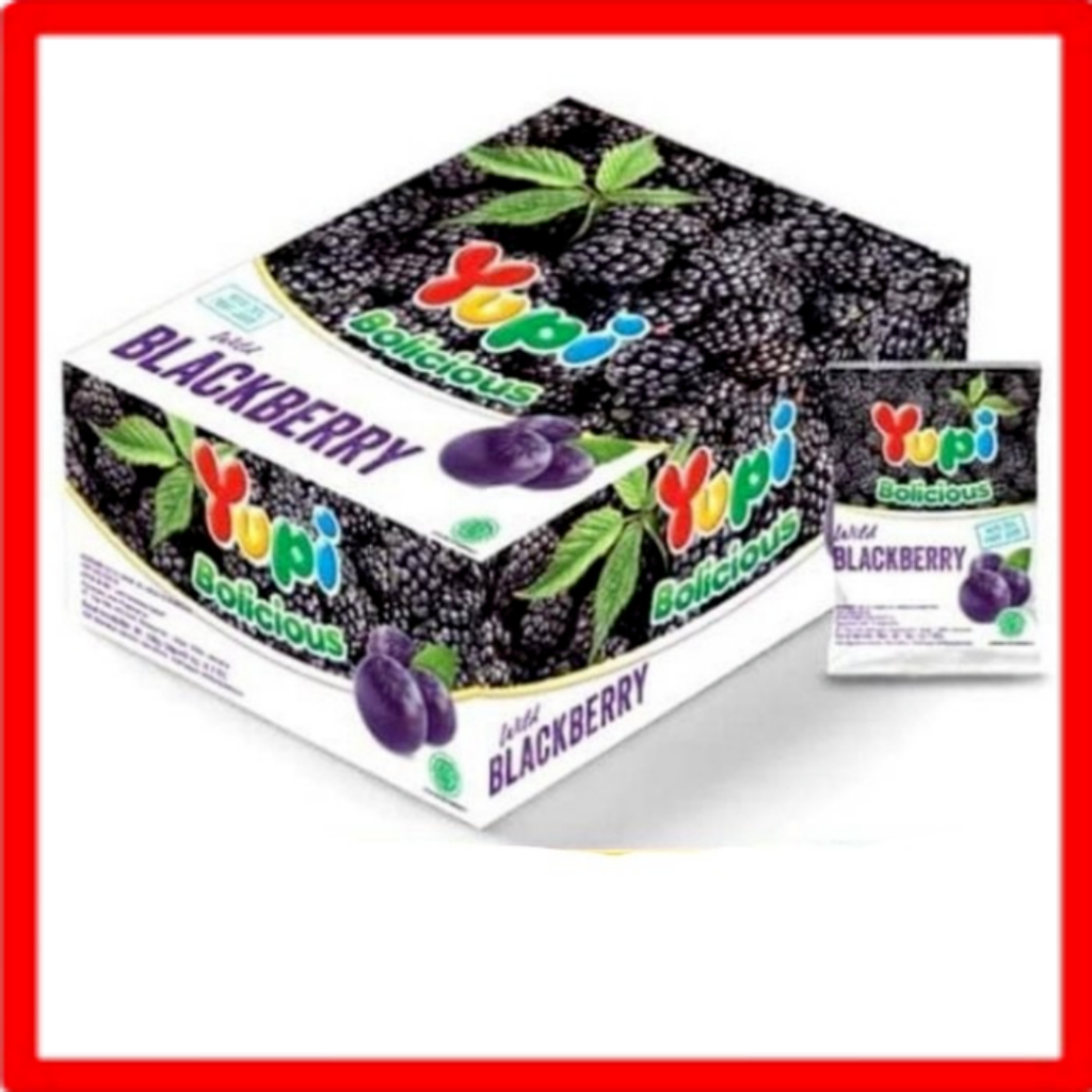 Jual PERMEN YUPI BOLICIOUS BLACBERRY BOX ISI 24 PCS | Shopee Indonesia