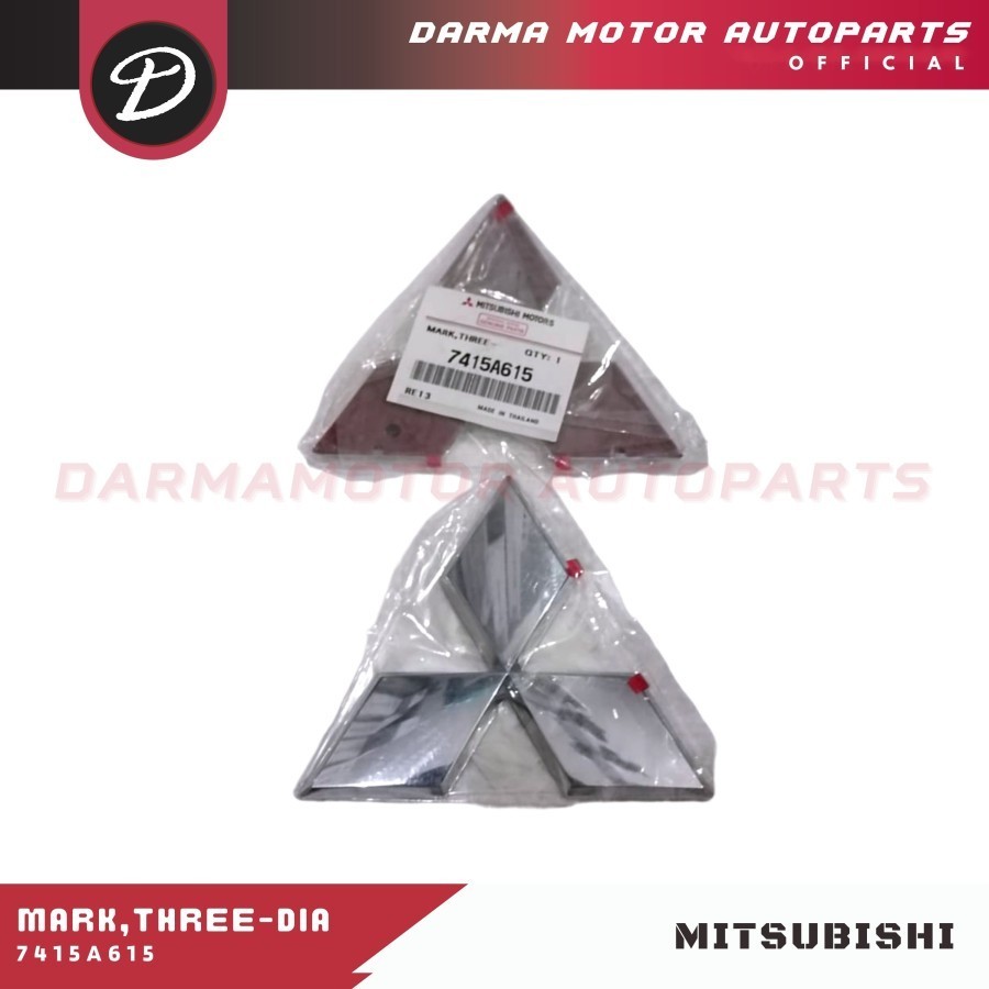 Jual Lambang Emblem Tiga Berlian Mitsubishi Bagasi Belakang Tiga ...
