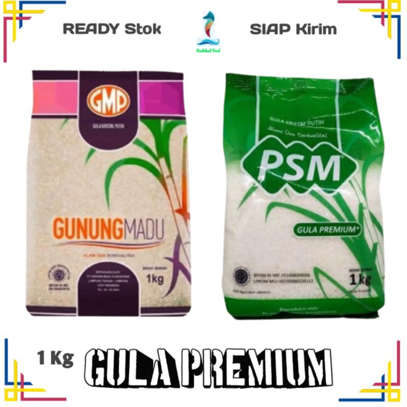 Jual Gula Pasir Premium; merk PSM & GMP; kemasan 1 Kg | Shopee Indonesia