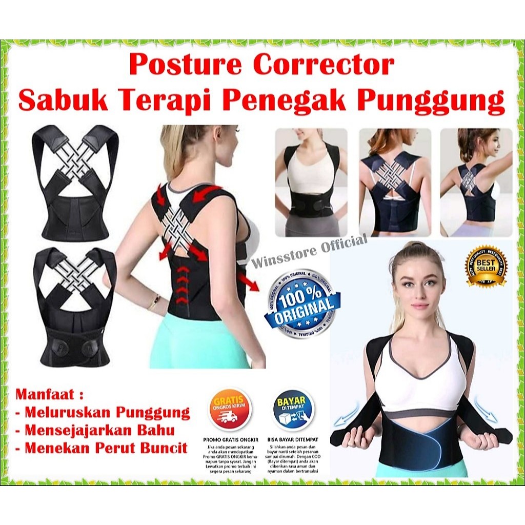 Jual Alat Penyangga Punggung Penegak Terapi Pinggang Korset Penyangga Pelurus Corrector Terapi ...