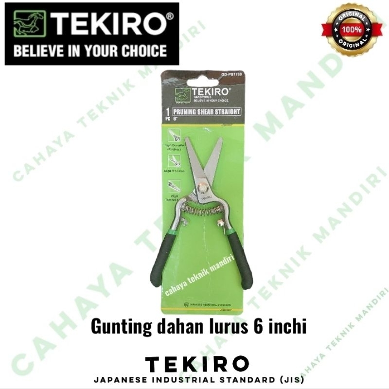 Jual TEKIRO GD-PS1780 gunting dahan lurus ukuran 6 inchi gunting petik ...