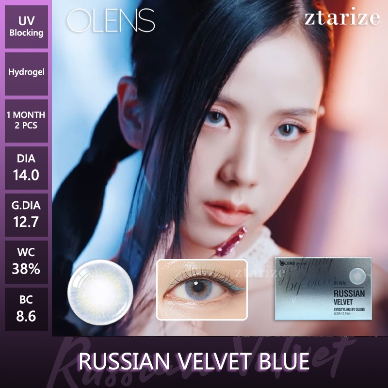 Jual ztarize - Ready Stock - OLENS 🇰🇷 Russian Velvet Blue 1 Month Soft ...