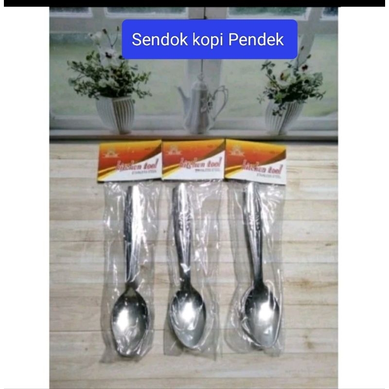 Jual ( 12 Pcs ) Sendok Es / Teh / Kopi Stainless steel | Shopee Indonesia