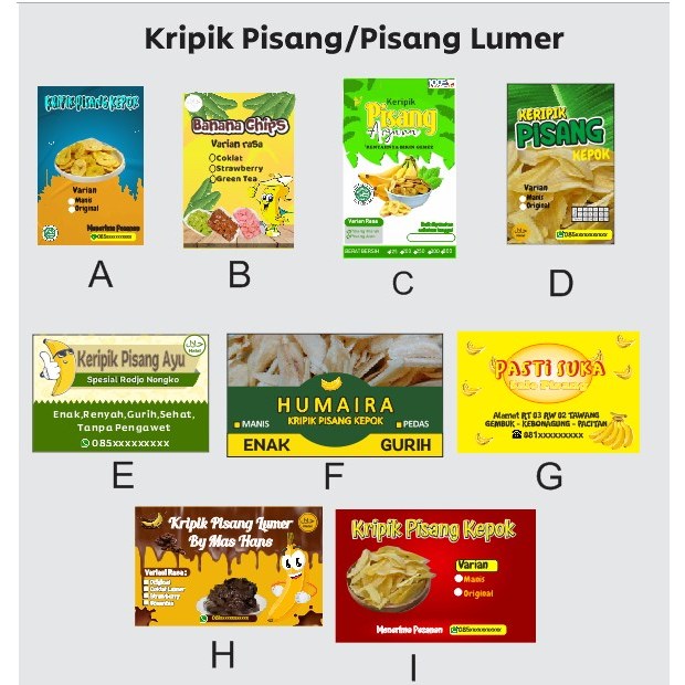 Jual Stiker Kripik Pisangpisang Lumerpisang Coklat Shopee Indonesia