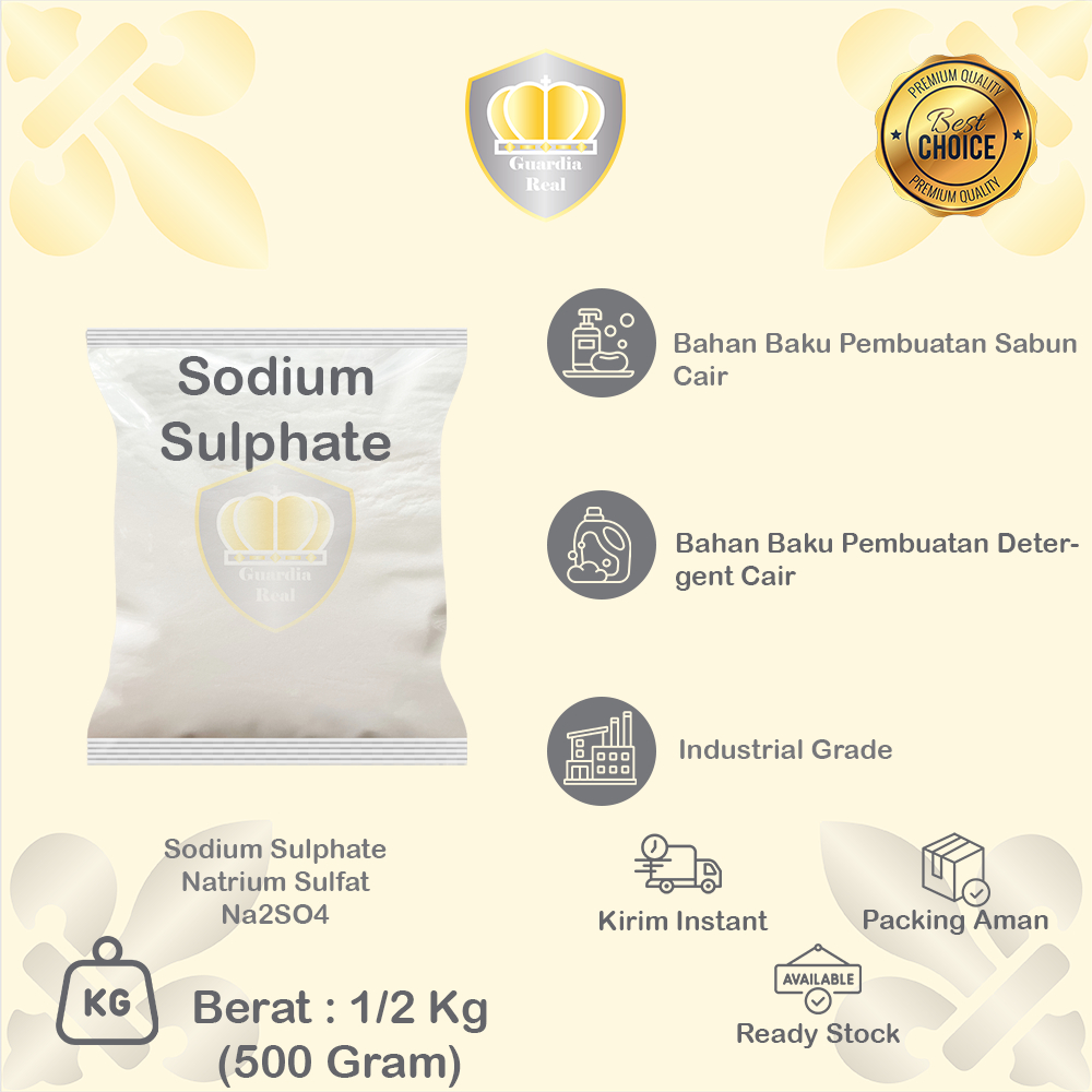 Jual Sodium Sulphate 1/2 Kg(500 Gram)/ Sodium Sulfate 1/2 Kg(500 Gram ...